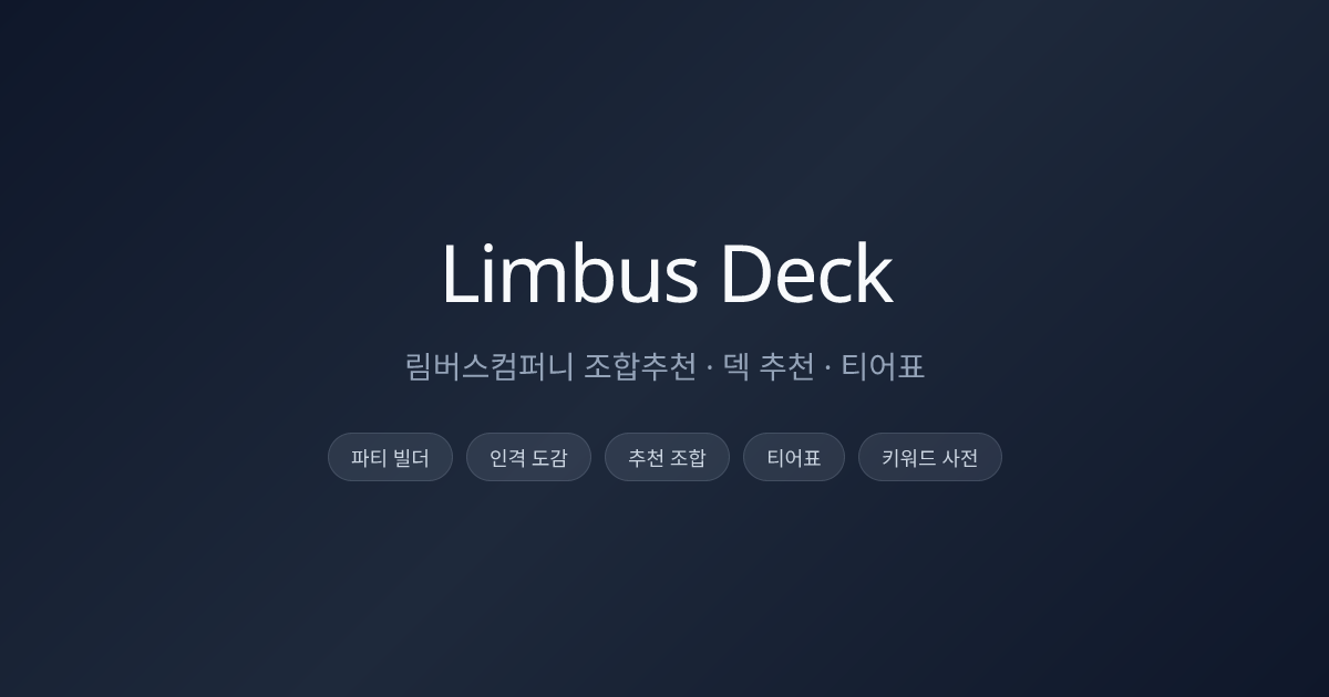 Season 7 Charge-Rupture Build | Limbus Deck - 림버스컴퍼니